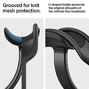 Spigen S380 (MagFit) Designed for Airpods Max Stand/MagSafe Charger [Charger Not Included] - Premium Aluminum Dual Headphone Stand Compatible with iPhone 14/13/12 Models - Space Gray