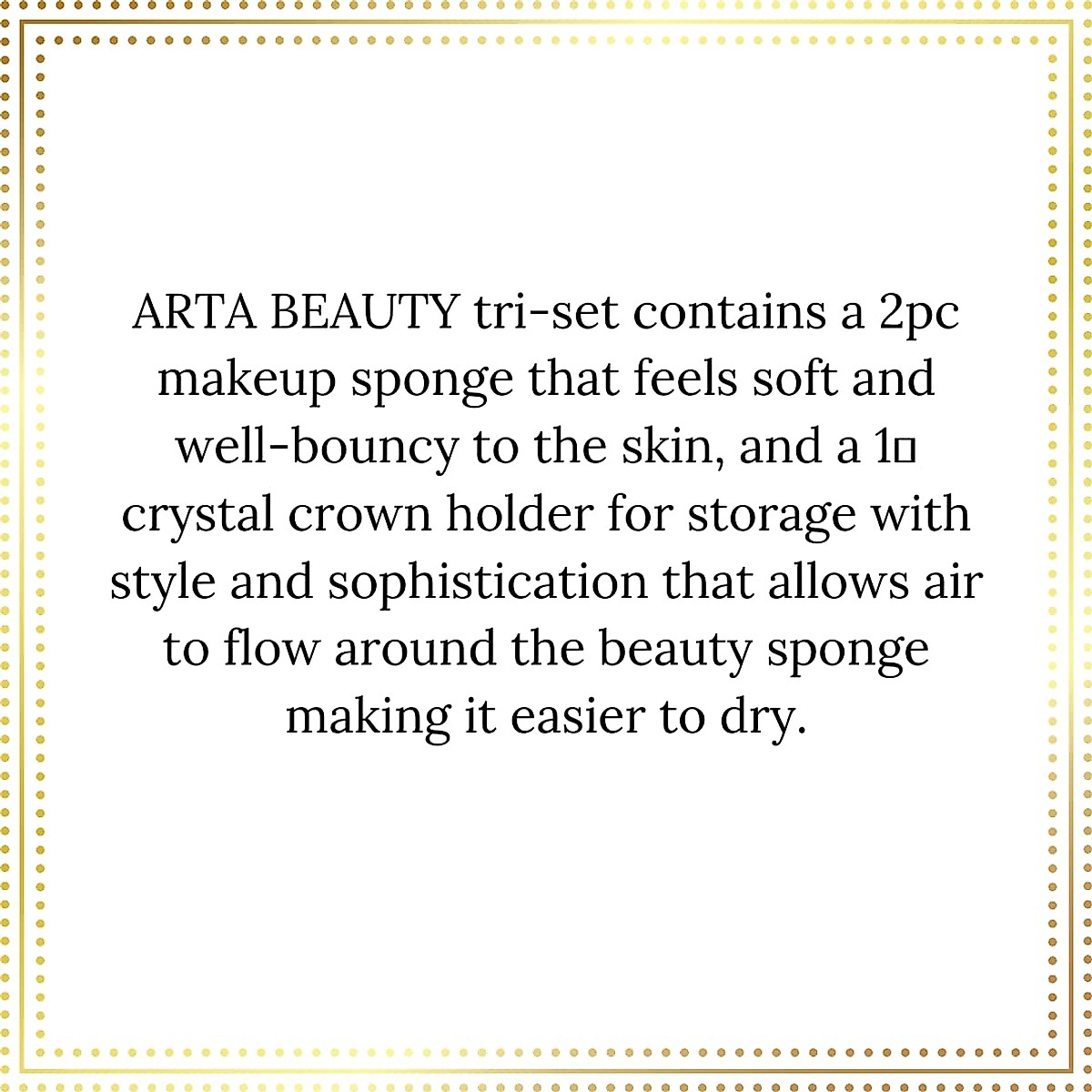 ARTA BEAUTY 3 Pcs Set Beauty Sponge Holder And Beauty Sponges For Makeup Foundation, Concealer, Cream, Powder, Highlighter and Contouring