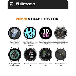 Fullmosa 22mm Silicone Watch Bands No Gaps Compatible for Samsung Galaxy Watch 46mm/Gear S3 Classic/Frontier, Galaxy Watch 3 45mm,(Black+Red)