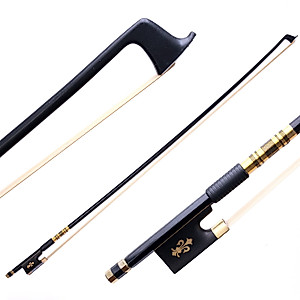 AMZZ 4/4 Professional Carbon Fiber Violin Bow - Performance Grade Violin Accessory for Violinists and Fiddlers of All Skill Levels (Carbon Fiber Bow 4/4 Size)
