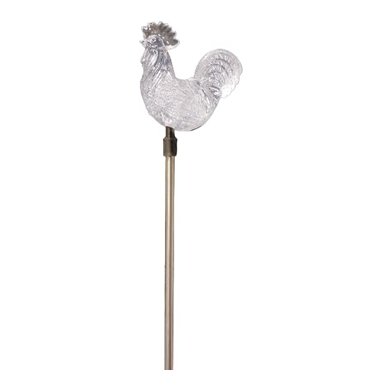 Starry Illuminate 1 PCS Solar Color Changing Rooster Style Garden Stake Light, Clear