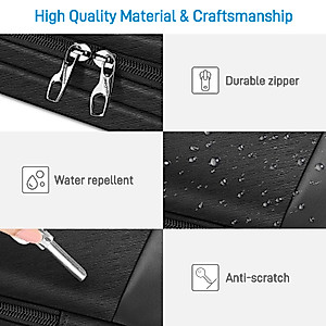Fintie Laptop Shoulder Bag Briefcase for MacBook Air 15 13.6 13, MacBook Pro 14 13, 13.5" Surface Laptop, 13" Samsung Lenovo HP Acer Notebook, Black