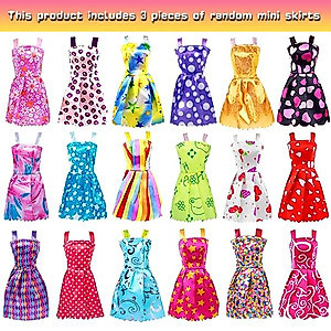 ebuddy Doll Clothes and Accessories 33 Pack Doll Outfit Dress Swimsuit and Necklaces Handbags Shoes for 11.5 Inch Girl Doll