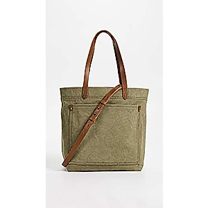 Madewell Women's The Canvas Medium Transport Tote, British Surplus, Black, One Size