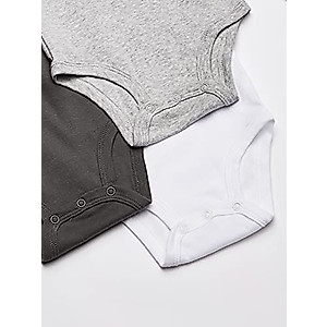 Carter's baby girls 7-pack Long Sleeve Bodysuits Shirt, White/Grey, 24 Months US