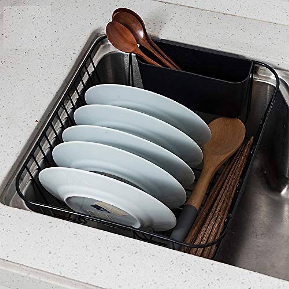 Kitchen Cupboard Organizers for Cups-Kitchenaid Dish Drainer Drying Rack-Plate and Bowl Organizer for Cabinet-Kitchen Rack for Utensils-Kitchen Racks and Shelves- Kitchen Racks for Storage