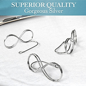 Pullan Table Number Holder Stands 12 Pack - Wedding Seating Labels Placecard Clips | Name Setting Place Card Holders | Photo Picture Cards Display Stand for Party | Reserved Sign Numbers Silver