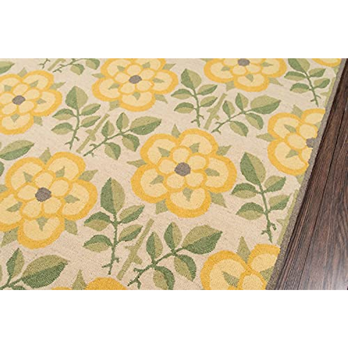 Momeni Rugs Newport Collection, 100% Wool Hand Tufted Loop Cut Contemporary Area Rug, 2' x 3', Yellow