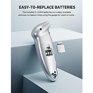 AstroAI 3 Pack Digital Tire Pressure Gauge 150 PSI 4 Settings for Car Truck Bicycle with Backlit LCD and Non-Slip Grip, Silver