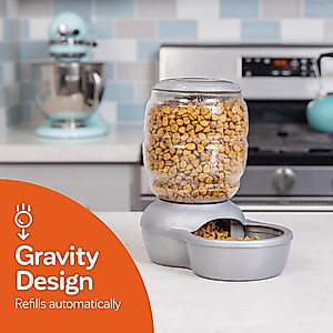 Petmate Replendish Gravity Feeder W/Microban, Pearl Peacock Blue, 2 LB, Made in USA