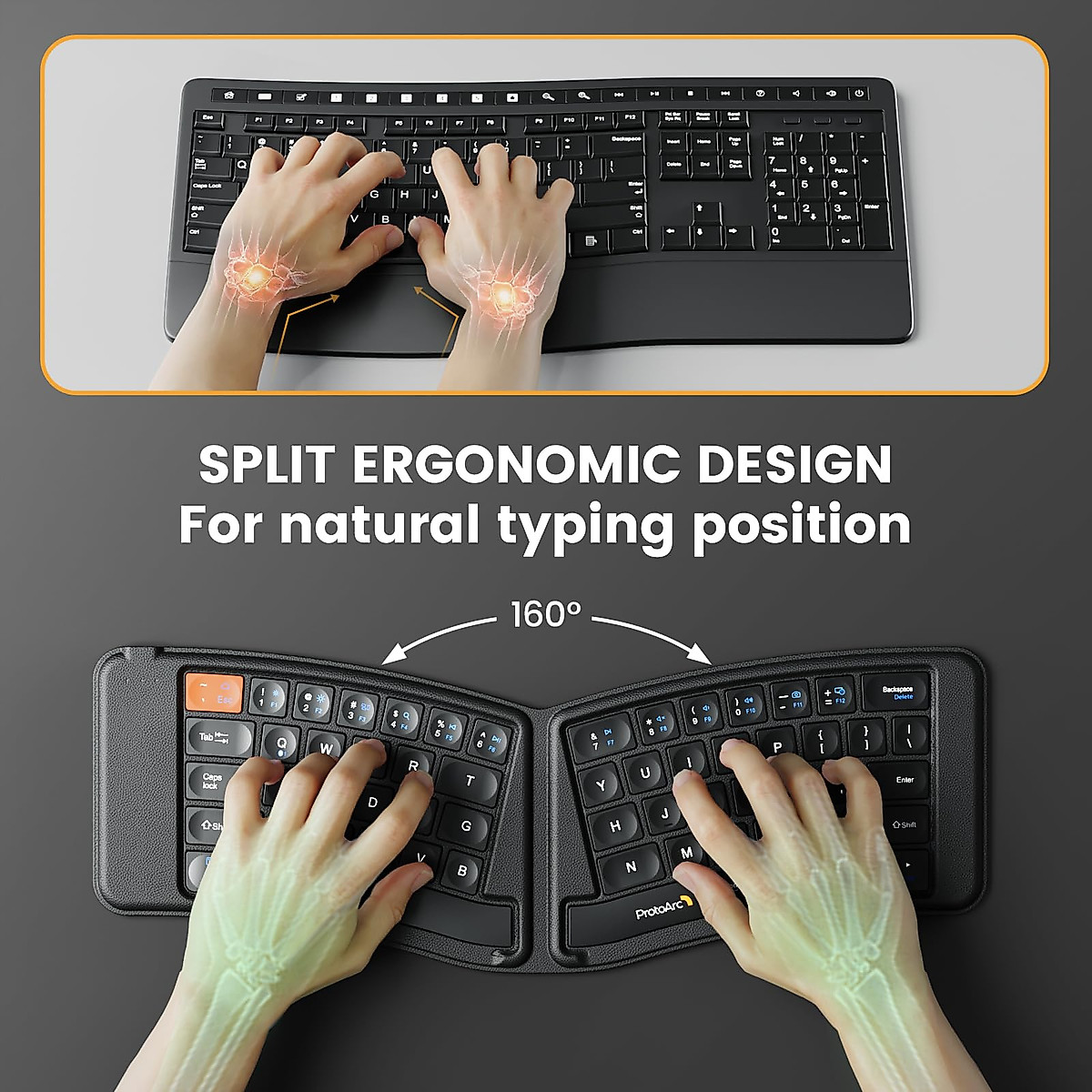 Ergonomic Foldable Keyboard