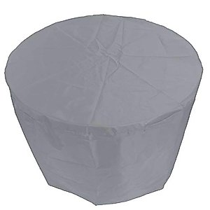 QIAOH Garden Furniture Covers Round 128x38in, Garden Table Cover, 420D Heavy Duty Protection Waterproof Windproof Weatherproof & Anti-UV Outdoor Patio Circular Table Cover, Patio Furniture Cover