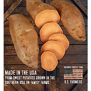 Sam's Yams Sweet Potato Dog Chewz, All Natural Made in USA Sweet Potato Dog Treats - Dried and Chewy - Perfect for Small, Medium, and Large Dogs - Healthy Dog Supplement Treats, 5 oz Single Pack