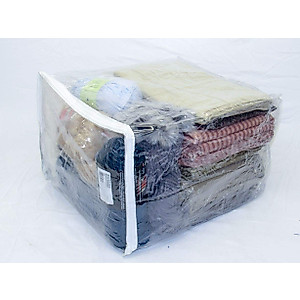 5-Pack Clear Vinyl Zippered Storage Bags 15 x 18 x 12 Inch