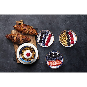 Cocowhoa Ceramic Dessert Style Bowls, 10oz Capacity, Modern Snack Bowls, Japanese Inspired Dishware Bowls, Ceramic Bowl Gift Set, Perfect for Rice, Cereal, Pasta, Ice Cream, Small Bowl Set (2)