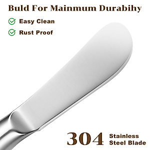 2 Pieces Butter Spreader Knives, Stainless Steel Butter Knife, Multipurpose Cheese Spreader Knives, Cheese Knives Butter Knife Spreader for Cheese Cold Butter Jam Pastry making Charcuterie Utensils