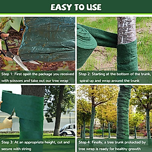 Riare 2 Pack Tree Protector Wraps- 65 Foot Cold-Proof Tree Trunk Wrap Guard Plants Bandage, Tree Wraps to Protect Bark Tree Tape Protect Shrub Antifreeze Protector Wrap for Keep Warm & Moisturizing