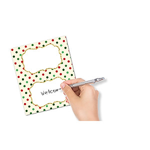 Table Place Card, Christmas Themed Tent Style Cards, Pack of 25 Half-Fold Reception Place Card, Perfect for Christmas Party, Wedding, Bridal & Baby Shower, Birthday, Banquet and Special Events B20