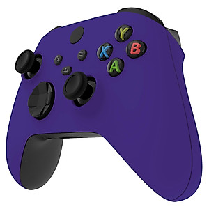 eXtremeRate Side Rails Grips Shell for Xbox Series X & S Controller, Purple Soft Touch Grip Custom Accessories Back Panels Cover Faceplate for Xbox Core Wireless Controller [Controller Excluded]