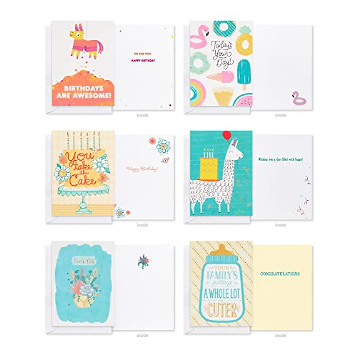 American Greetings Deluxe All Occasion Cards with Envelopes - Birthday, Thanks, Congrats and More (40-Count)