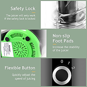 COSTWAY Juicer Machine, Centrifugal Juicer with 3-Inch Wide Mouth, BPA-Free Stainless Steel Juice Maker with 2-Speed Control, Masticating Juice Extractor for Fruit Vegetable