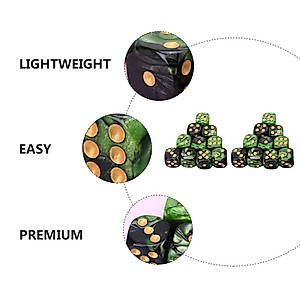 Toyvian 6- Sided Dice Set 25pcs 16mm Standard Rounded Translucent Black