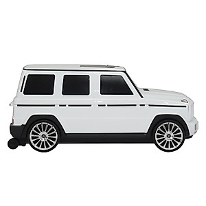 Best Ride On Cars Mercedes G-Class Suitcase Ride On Push Car, Carry-On Luggage for Travel, Realistic Car Look, Inbuilt Storage Space, Compact Size, for Kids Aged 2-6 Years, Large, White