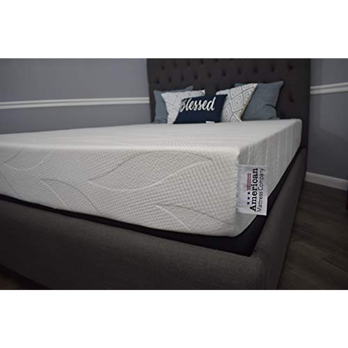 American Mattress Company 8" Graphite Infused Memory Foam-Sleeps Cooler-100% Made in The USA-Medium Firm (70x80)