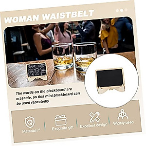 STOBOK 10pcs Message Board para Mesa De Desktop Blackboards Wooden Message Board Wedding Chalk Signs Wooden Blackboard Wedding Adornment Mini Blackboard Wooden Easel