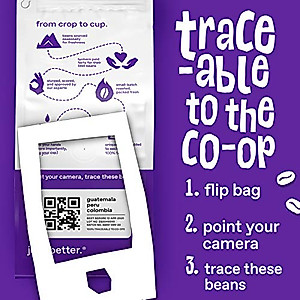 Ethical Bean Fairtrade Organic Coffee, Lush Medium Dark Roast, Whole Bean Coffee (12 Oz Bag), Lush Medium Dark Roast, 0.75 Lb