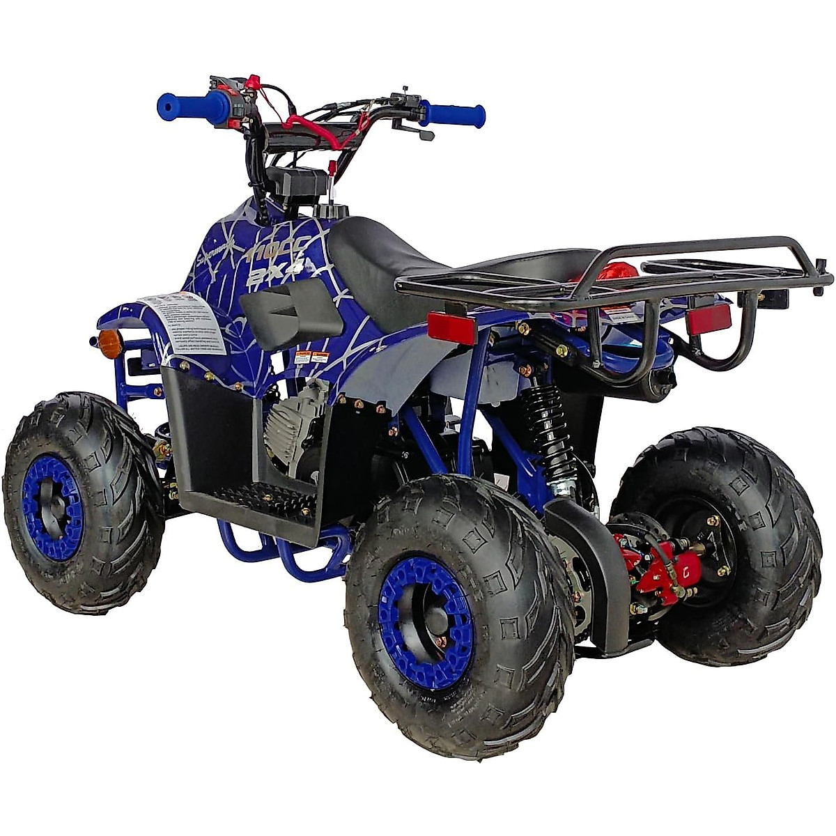 110cc ATV Four Wheelers Fully Automatic 4 Stroke Engine 6 Inch Tires Quads for Kids Spider Black