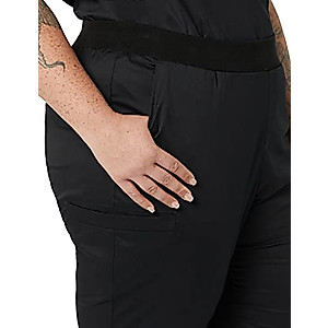 Amazon Essentials Women's Slim Fit Jogger Scrub Pant (Available in Plus Size), Black, Large