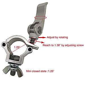 2 Pack Quick Release DJ Stage Lighting Truss Clamp OD Tubing Pipe 1-1/4-1-3/8 inches 32-35mm Heavy Duty 165 Lbs TUV Aluminum Alloy for Moving Head Light Par Light Spotlight