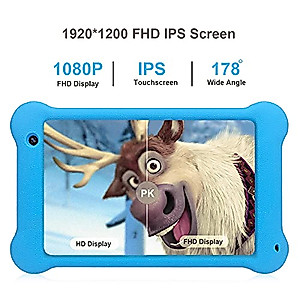 ANXONIT Kids Tablet, 7 inch WiFi Android 11 Tablet for Kid, Full HD 1920x1200 IPS Screen, 2GB RAM 32GB ROM,Kidoz Game Education Apps (Blue)