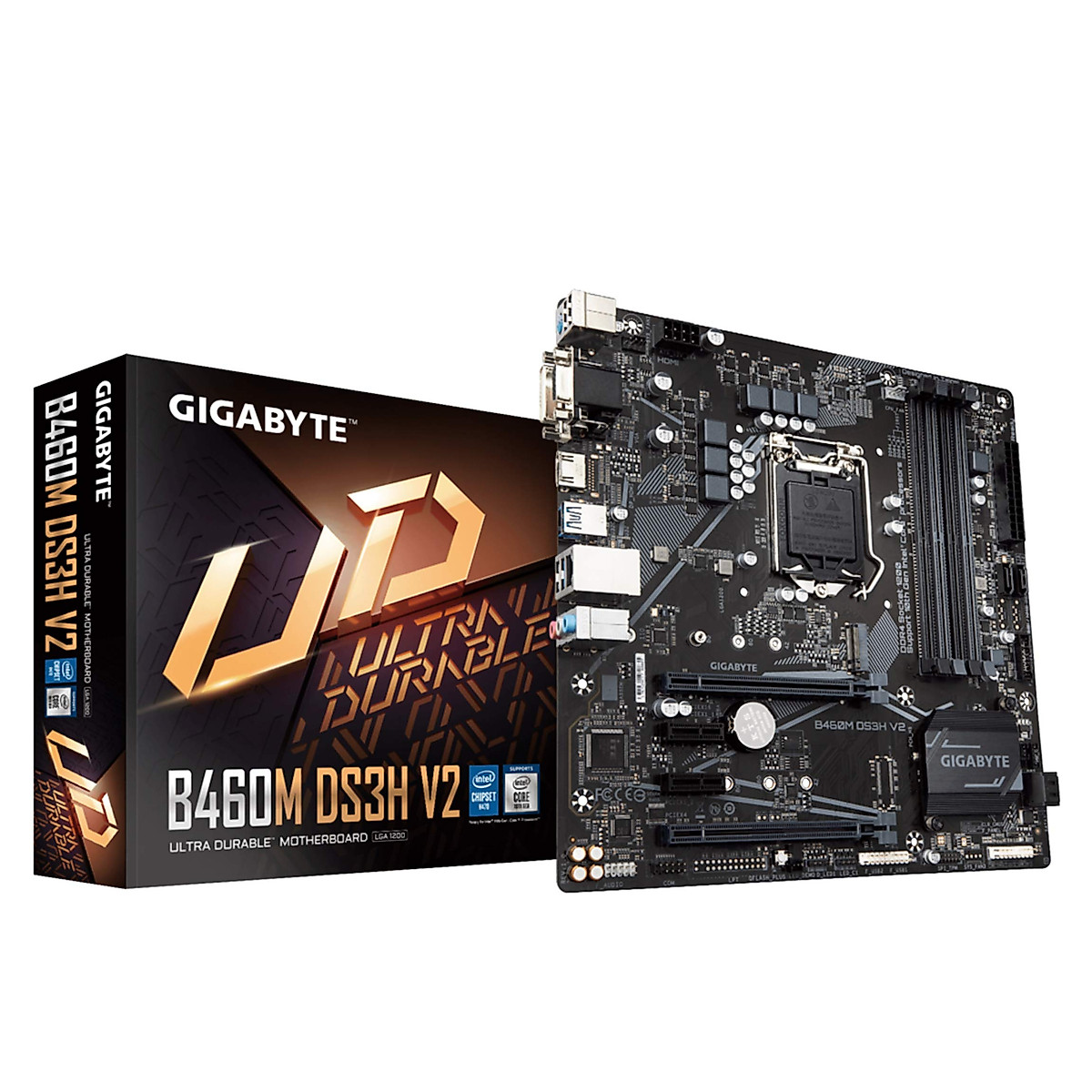 GIGABYTE B460M DS3H V2 (LGA 1200/ Intel/ B460/ Micro-ATX/M.2/ SATA 6Gb/s/USB 3.2 Gen 1/ Motherboard)
