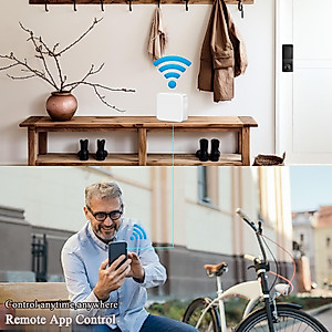 Smart Hub, WiFi Smart Gateway for InteTrend Smart Bluetooth Lock to Reach for Remote Control, Compatible with TTLock App Locks, Compatible with Alexa