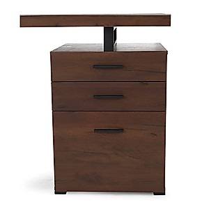 Monarch Specialties Home Office 47 Inch Long Versatile Right/Left Facing Compact Computer Desk, Dark Cherry Wood Look Finish
