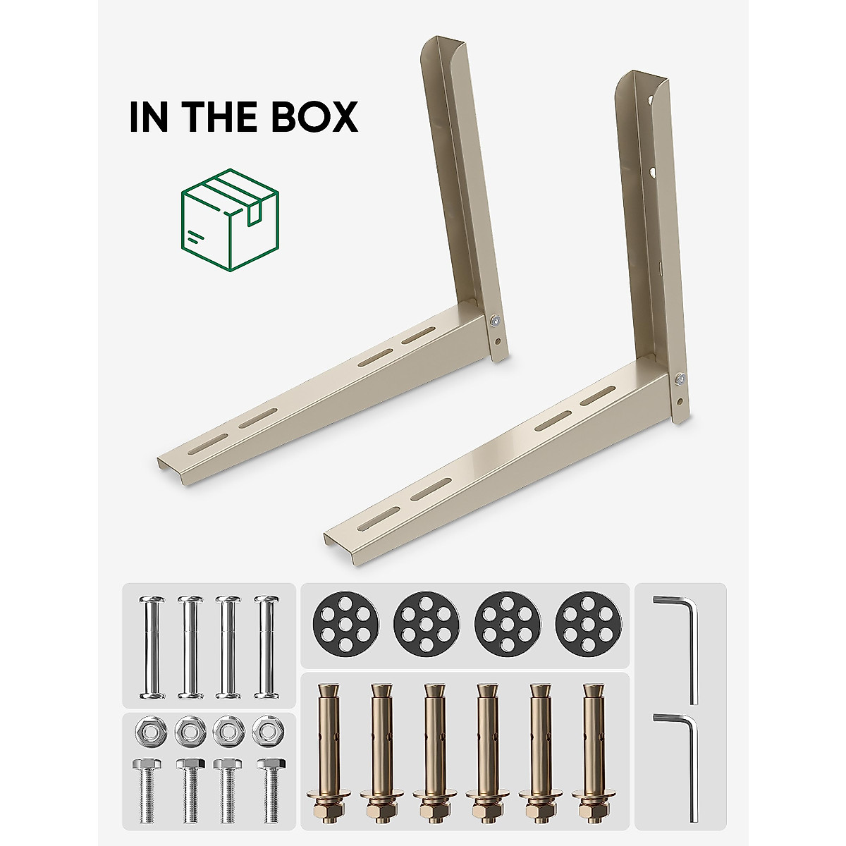 Plusluck Mini Split Wall Mounting Bracket, for 7000-12000 BTU, Support up to 330 lbs, Mini Split Bracket Outdoor, Air Conditioner Universal and Heat Pump Systems