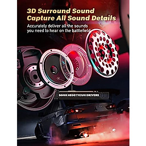 Gaming Headset for PS4 PC Xbox 1 PS5 Controller, Noise Cancelling Over Ear Headphones with Mic, Surround Sound Wired Gamer Headsets for Computer Laptop Mac Nintendo NES Games