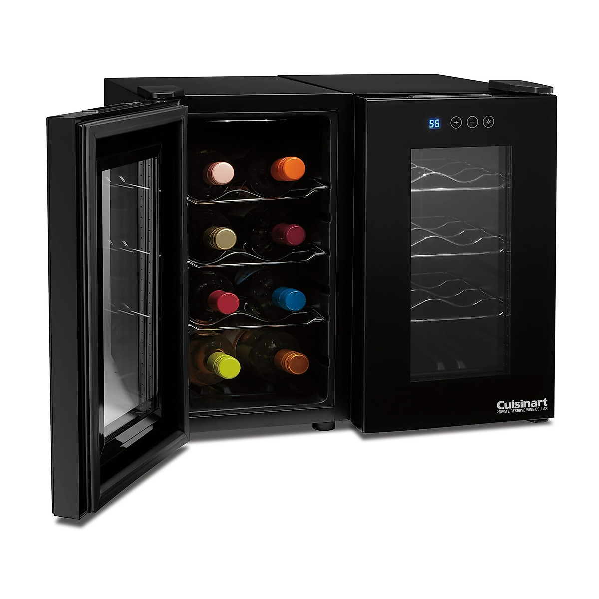 Cuisinart Private Reserve Dual 16-Bottle Set Wine Cellar, Black