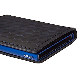 SECRID Slim Wallet Optical Black Leather Wallet (Optical Black)