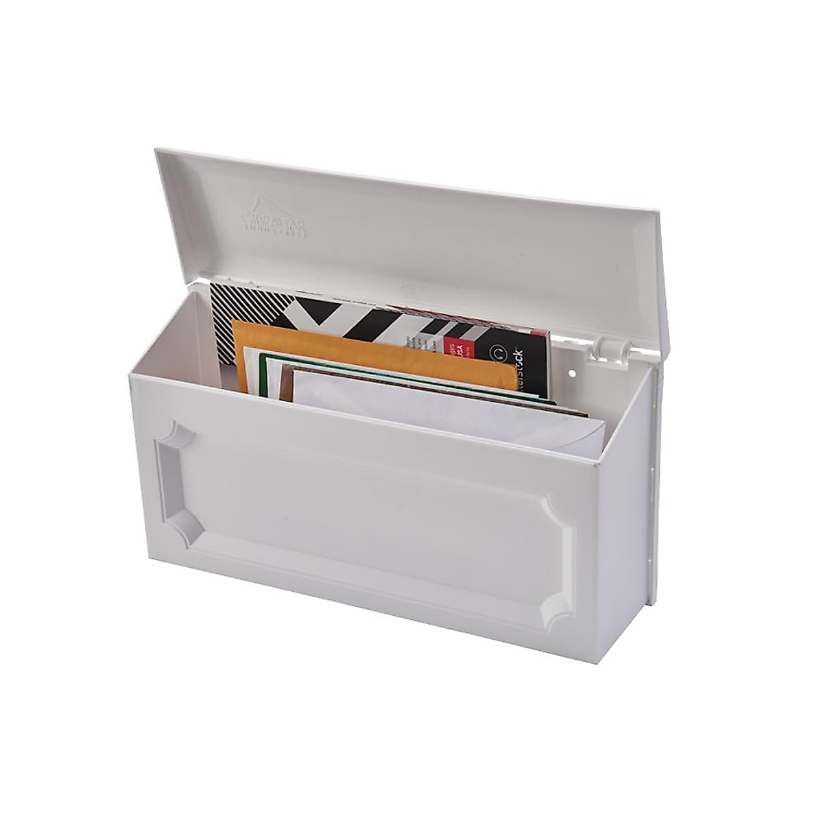 Architectural Mailboxes Windsor Plastic Wall Mount Mailbox, WMH00WAM, White, Small Capacity