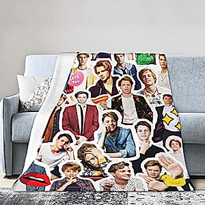 Blanket Jace Norman Soft and Comfortable Warm Fleece Blanket for Sofa,Office Bed car Camp Couch Cozy Plush Throw Blankets Beach Blankets