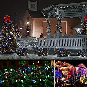 DOTOMP Solar Christmas String Lights, 72ft 200 LED 8 Modes Solar Powered Outdoor String Light Lighting Waterproof Fairy Lights for Xmas Tree Garden Homes Wedding Lawn Party Decor (2 Pack)
