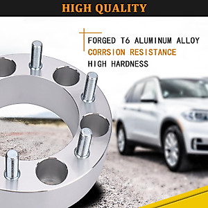 BRTEC 2 in Wheel Spacer 6x5.5 6x139.7mm Hub Bore 4.25"/108mm Wheel Spacers for 2001-2015 for Lexus GX470; for Toyota 4Runner/Tacoma/Sequoia/FJ Cruiser; for Hummer H3 Alpha Wheel Spacers 4pcs