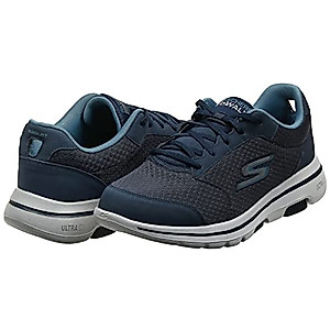 Skechers mens Gowalk 5 Qualify - Athletic Mesh Lace Up Performance Walking Shoe Sneaker, Navy, 11 US