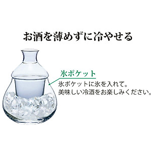 Toyo Sasaki Glass Cold Sake Cup, Blue, 4.3 x 4.3 x 5.7 inches (11 x 11 x 14.5 cm), Diameter: 1.5 inches (3.8 cm)