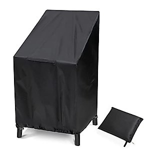 Outdoor Chair Covers Waterproof 1 Pack, High Back Patio Chair Covers for Outdoor Furniture Cover, Stacking Chair Cover Anti-UV, Snow Dust Wind-Proof, Patio Furniture Covers 47"×25"×25"