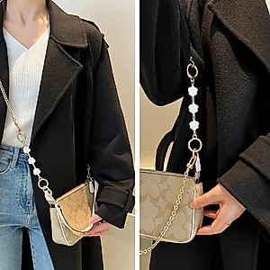 AGEN KGEN Women Purse Strap Extender Purse Chain Bag Extender Purse Chain Strap Replacement Chain Handbags Bag Exquisite Extension Chains for DIY Handbag Purse Shoulder Bag (Beautiful 4 PCS Set)