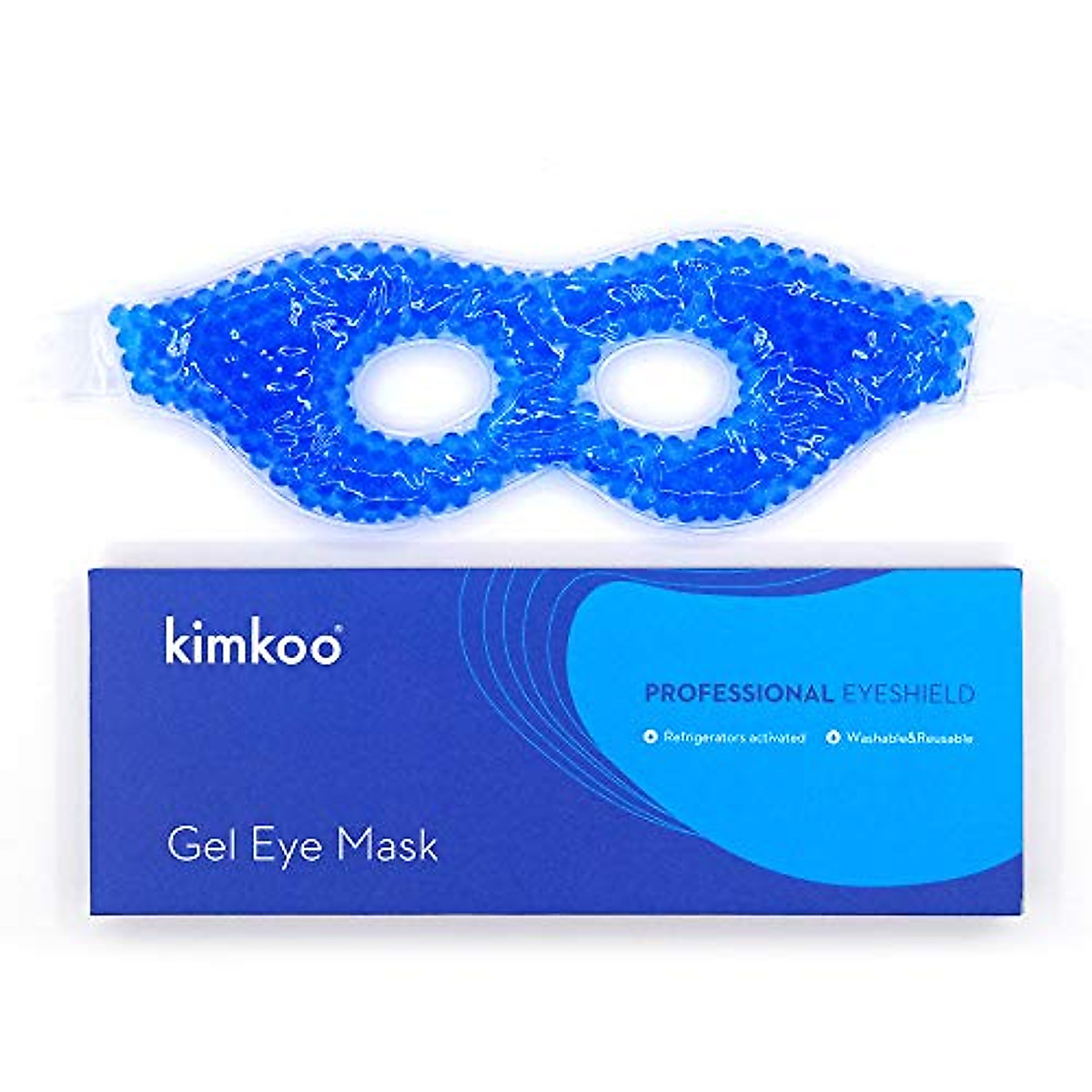 Kimkoo Gel Eye Mask Cold Pads&Cool Compress for Puffy Eyes and Dry Eye,Cooling Eye Ice Masks Gel Bead*1
